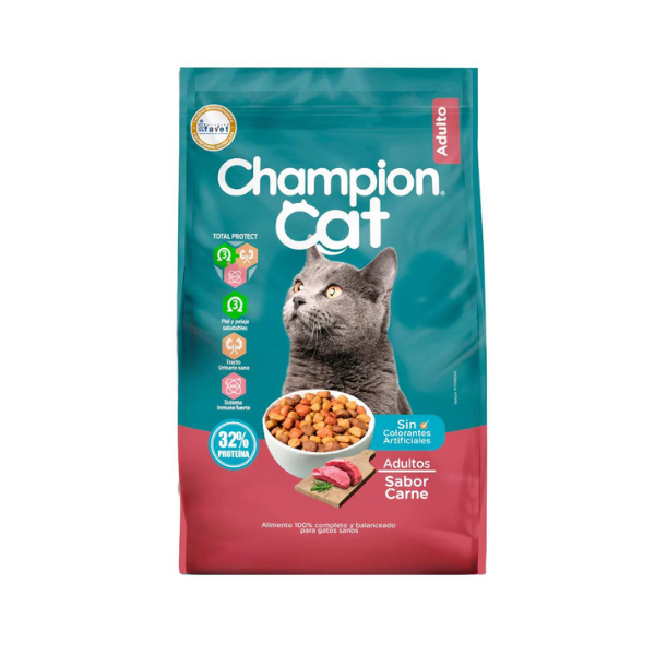 CHAMPION CAT CARNE 20Kg – Distribuidora AhorroPet