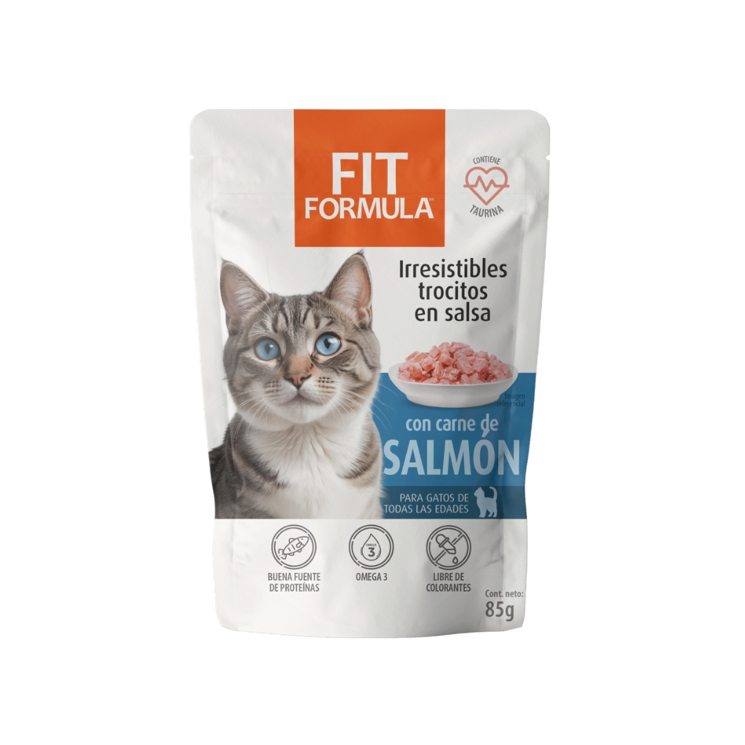 SACHET FIT FORMULA GATO SALMÓN 85 GRAMOS CAJA X 24 UNIDADES ...